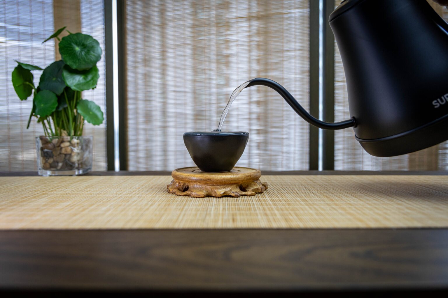 Teacup | Obsidian Black Teacup | Settling Tea